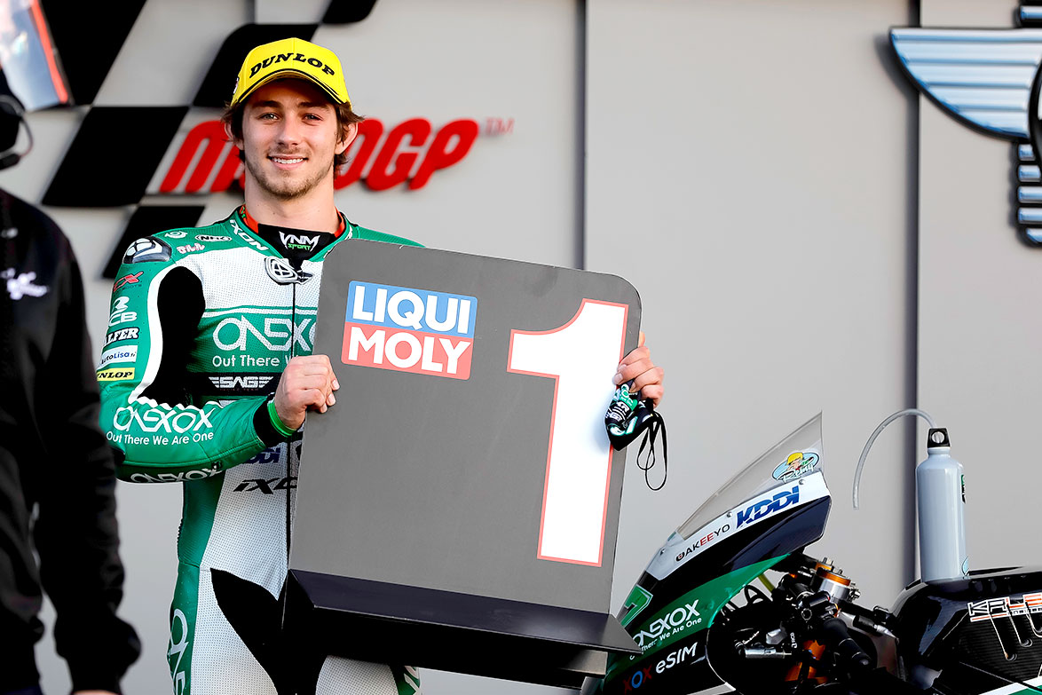 Remy Gardner claims first victory in Moto2 at Portuguese GP | NHK Helmet